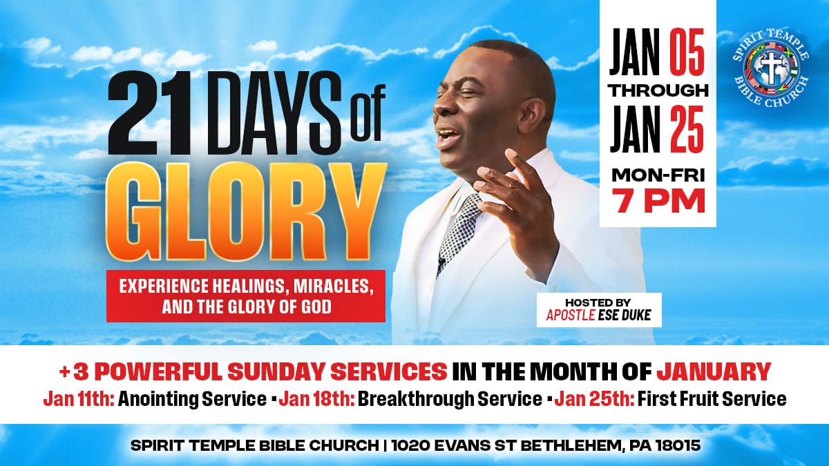 Day 6 (January 10, 2026) Prayer Points: Glory and Obedience - STBC